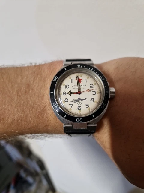 VOSTOK AMPHIBIA AUTOMATICO No Reserve Acciaio Komandirskie Diver Sub ...