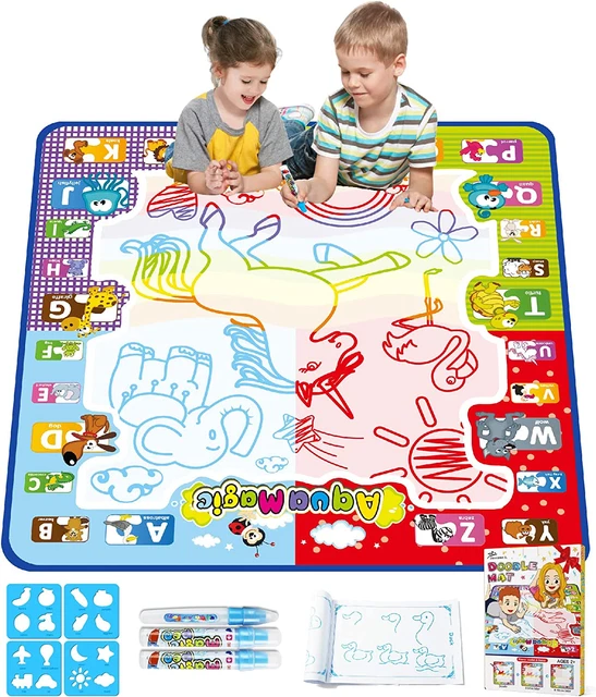 AQUA WATER DOODLE Mat 79 X 79 Cm Extra Large Magic Drawing Doodling Mat ...