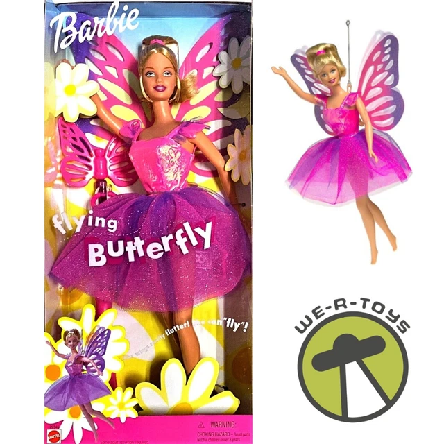 BARBIE FLYING BUTTERFLY Doll 2000 Mattel 29345 $75.06 - PicClick AU