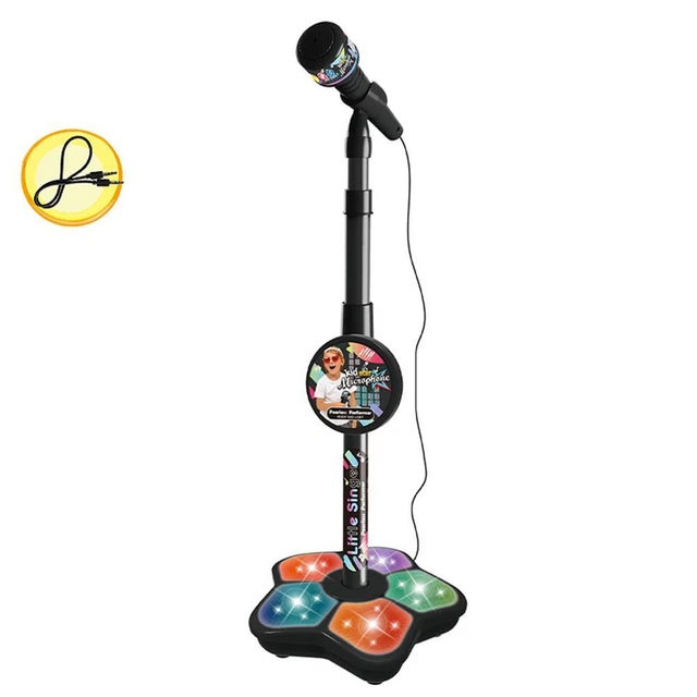 MICRÓFONO MUSICAL Y Soporte Niños Karaoke Micrófono Canto Juguete Kit ...