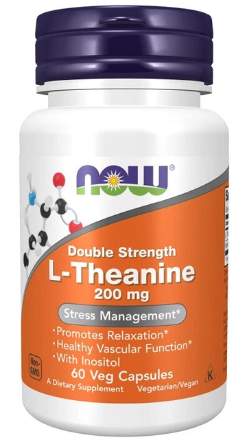 DOUBLE STRENGTH L-THEANINE, 200mg - 60 vcaps £17.38 - PicClick UK