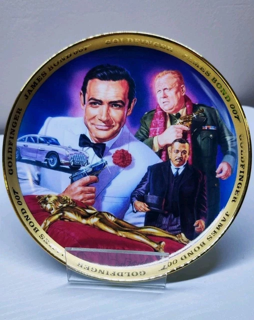 JAMES BOND 007, Goldfinger 8inch Franklin Mint Collectors Plate.Rare ...