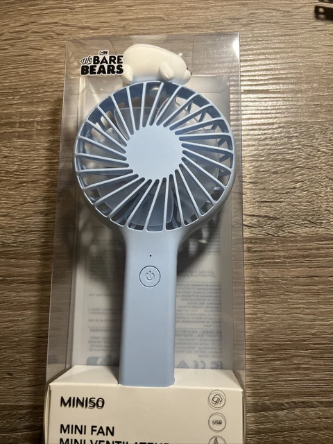 MINISO CARTOON NETWORK We Bare Bears Mini Handheld Fan light blue Ice ...