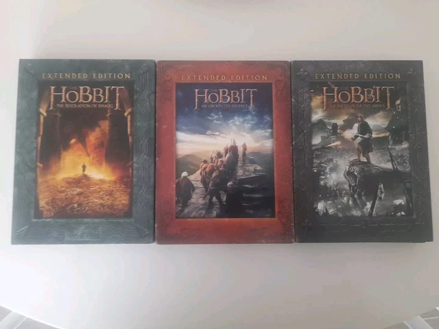 Hobbit Trilogy Extended Edition Dvds Movie Film Collection Original 15