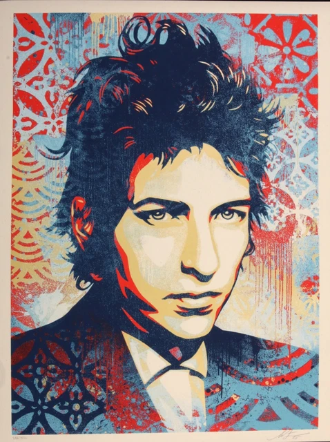 SHEPARD FAIREY BOB Dylan A Hard Rain’s 2025 sérigraphie SIGNEE OBEY ...