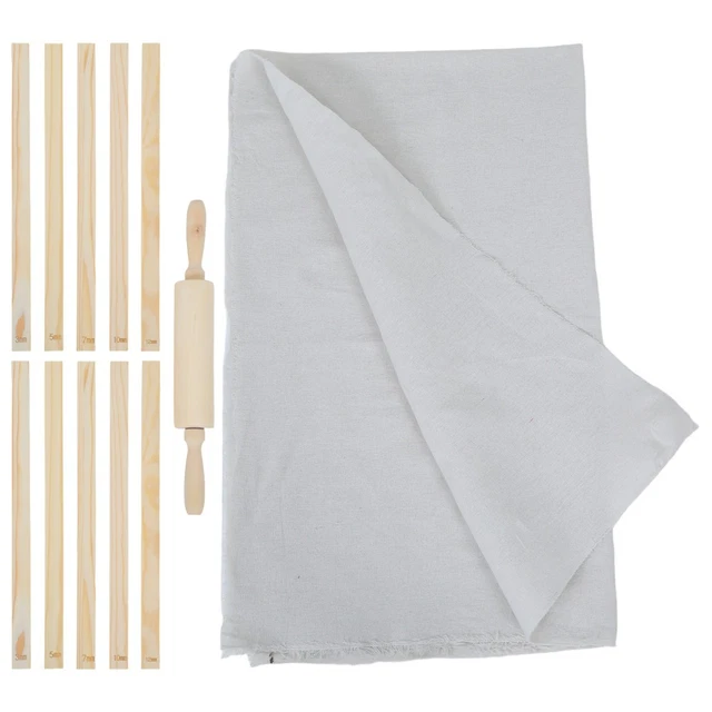 12 PCS CLAY Slab Tools Hand Building Rolling Pin Depth Guide £33.35 ...