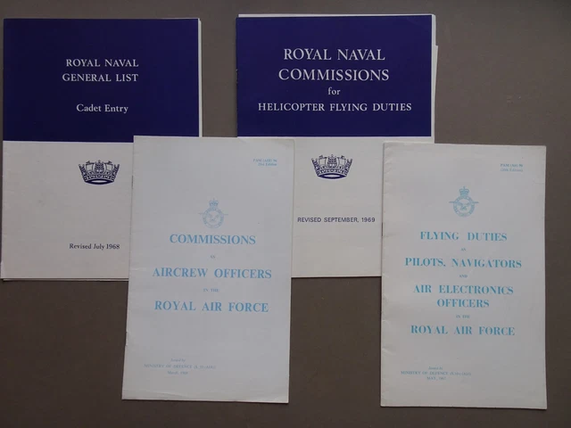 RAF AIRCREW & Royal Navy Helicopter Commission & Cadet Entry Booklets ...
