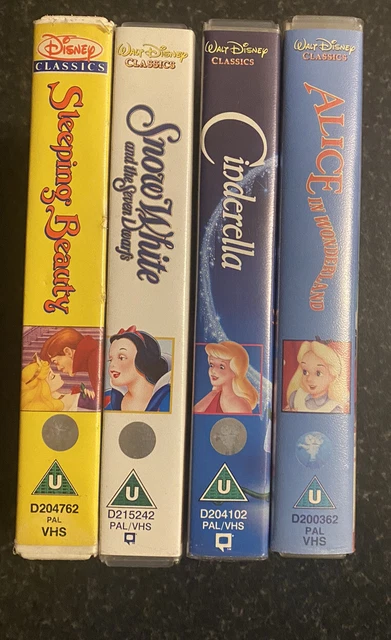 DISNEY PRINCESS VHS Bundle (Cinderella, Snow White, Sleeping Beauty ...
