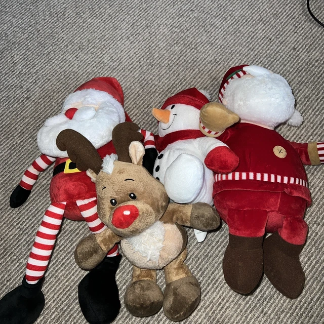 BUNDLE OF CHRISTMAS Soft Toys Father Christmas Snowman Rudolf £5.17 ...