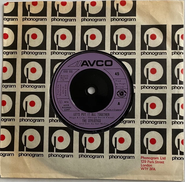 THE STYLISTICS - Let’s Put It All Together - 7” Vinyl Single EUR 5,25 ...
