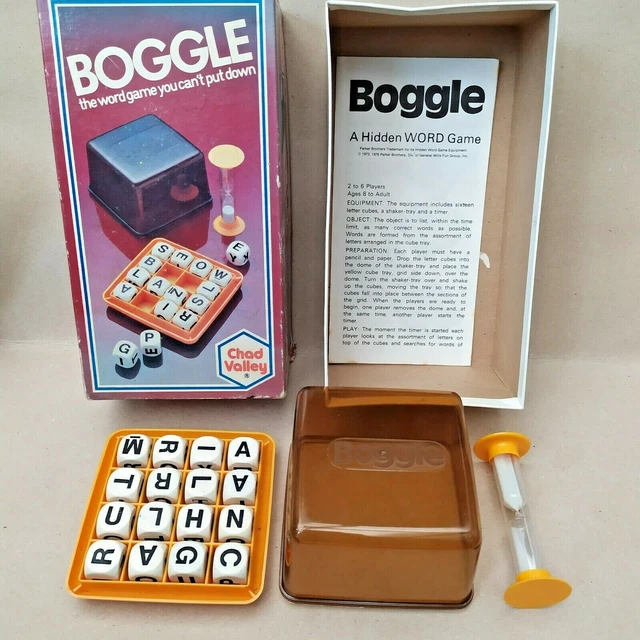 VINTAGE BOGGLE 1976 Word Dice Game by Chad Valley 100% complete £6.99 ...