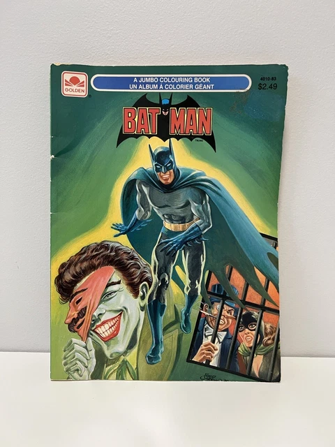 VINTAGE 1989 BATMAN Jumbo Coloring Book GOLDEN DC Comics Colouring EUR ...