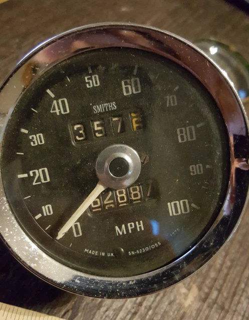MG MGB MIDGET SMITHS Speedometer Speedo 100 MPH Gauge SN 5230/05S ...