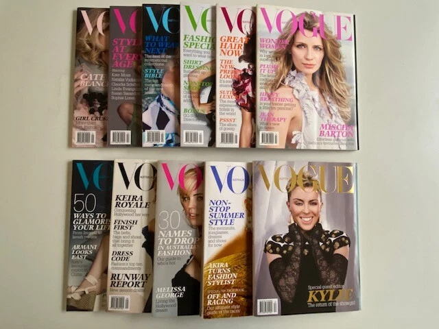 VOGUE AUSTRALIA MAGAZINES 2006 11 Issues feat. Kate Moss & Kylie ...