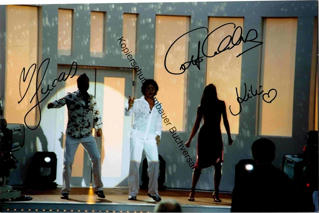 ORIGINAL AUTOGRAMM LUCAS, Kiki und Costa Cordalis (*1944-2019 ...