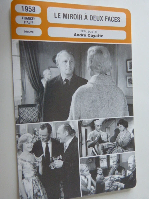 FICHE CINEMA ,1958,LE miroir à deux faces,andré cayatte,michèle morgan ...