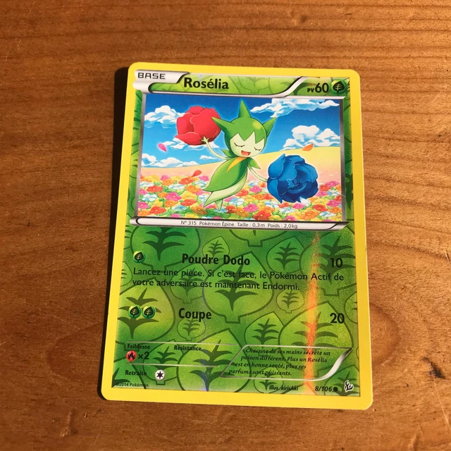 CARTE POKÉMON N62 rosélia reverse 8/106 EUR 4,00 - PicClick FR