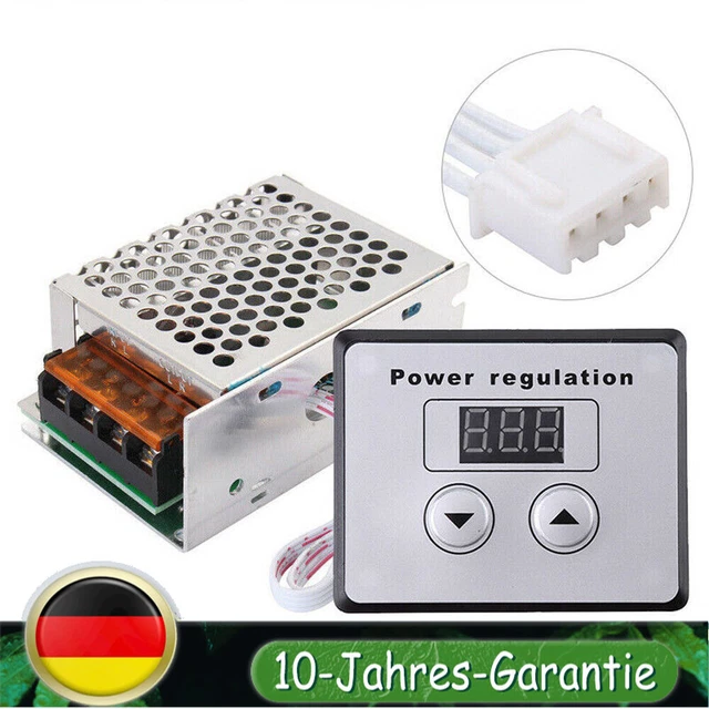 SPANNUNGSREGLER 4000W DREHZAHLREGLER Dimmer Controller AC SCR Motor Regler 220V EUR 10,98 ...