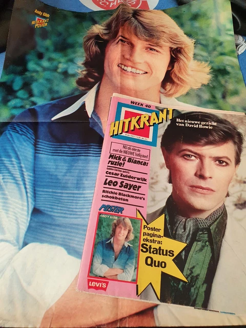 HITKRANT 1977 40 David Bowie-Status Quo-Andy Gibb-Mick Jagger-Ritchie ...