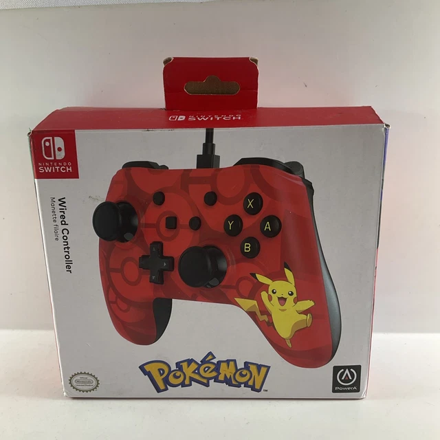 NINTENDO SWITCH POKEMON Wired Controller Red Pikachu Pokeball Design By ...