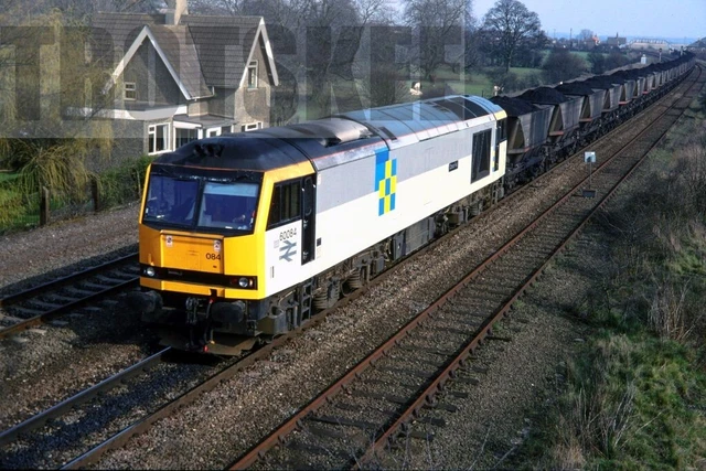 35MM SLIDE BR British Rail Diesel Loco Class 60 60084 Melton Ross 1993 ...