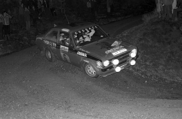 ROGER CLARK & Tony Mason, Ford Escort RS1800 WRC RAC Rally 1975 Old ...