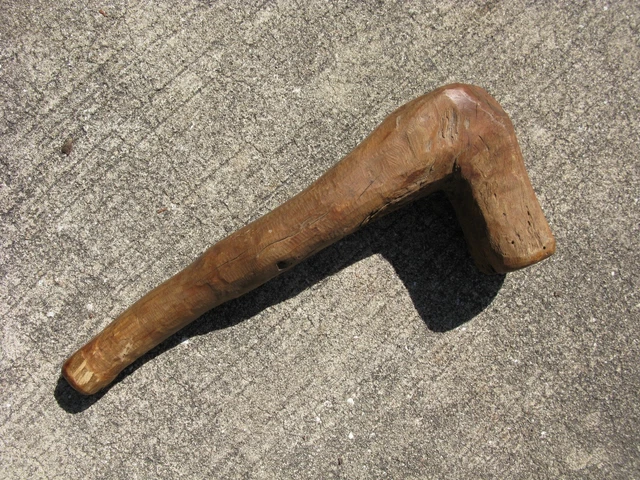 OLD IRISH ROOT ball Shillelagh hand hewn blackthorn wood? 12.5 x5 ...