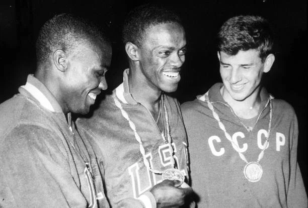 OLYMPIC GAMES ROME Long Jump USA's gold medal winner Ralph Boston OLD ...