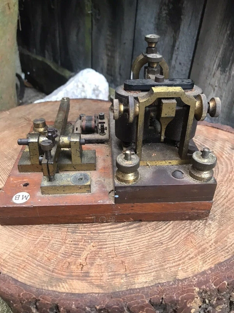 ANTIQUE WW1 MORSE KEY TELEGRAPHY STATION by A.T.M Co Ltd Dated 1918 ...