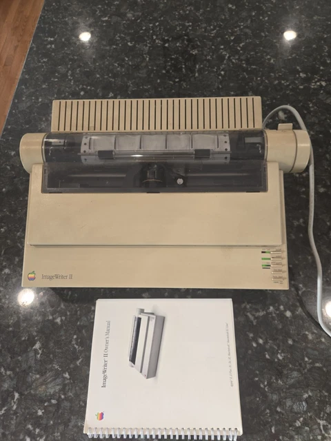 APPLE IMAGEWRITER II Computer Dot Matrix Printer A9M0320 With Manual Works! £71.71 - PicClick UK
