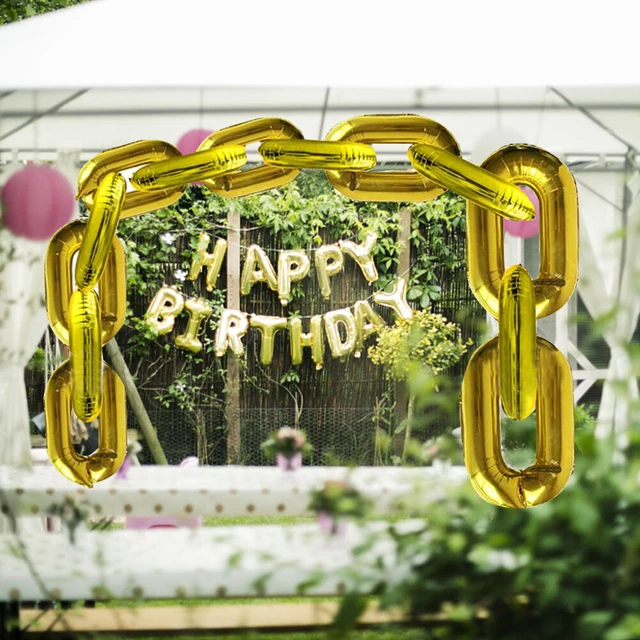 16INCH FOR 80S 90s Party Durable Foil Chain Balloon Weddings Retro ...