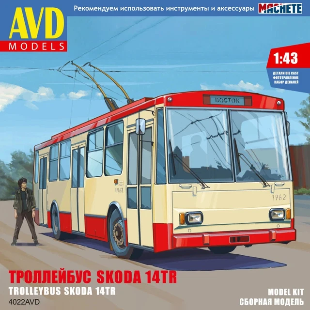 SKODA 14TR TROLLEYBUS Model Kit 1:43 Scale EUR 129,59 - PicClick FR