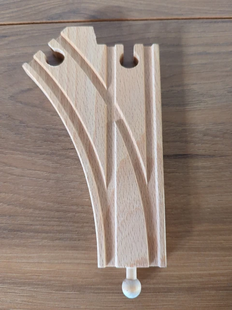 BRIO WOODEN TRAIN Railway Curved Switching Y-Shaped Track FFM, Thomas ...
