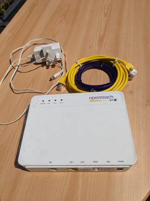 BT OPENREACH NGA Eci-Cpe-Modem Type:1B Code:061513 With Power Adaptor ...