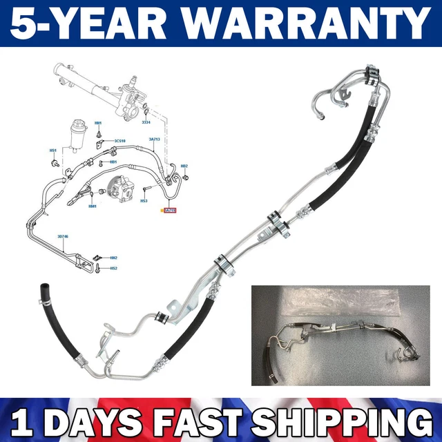 POWER STEERING PIPES Hose For Ford Focus Mk2 2004-2011 & C-Max 2003 ...