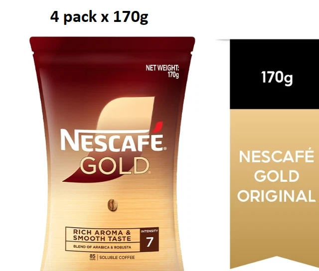 4 X NESCAFE Gold Instant Coffee Powder Refill Pack 170g -DHL EXPRESS ...