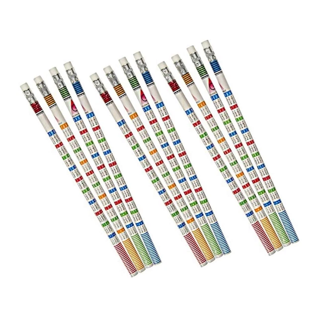 LG-IMPORTS 12 X Pencils Multiplication Table Pen Writing Pen with ...