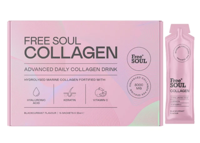 MARINE LIQUID COLLAGEN 8000Mg with Hyaluronic Acid, Keratin, & Vitamin ...