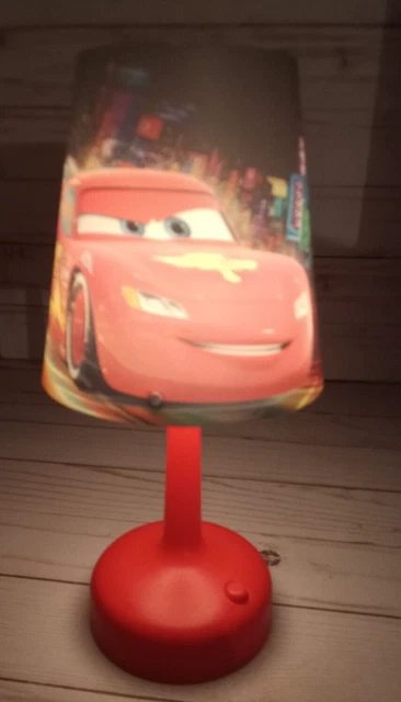 DISNEY PIXAR CARS Lightning McQueen Lamp Nightlight 10” Battery ...