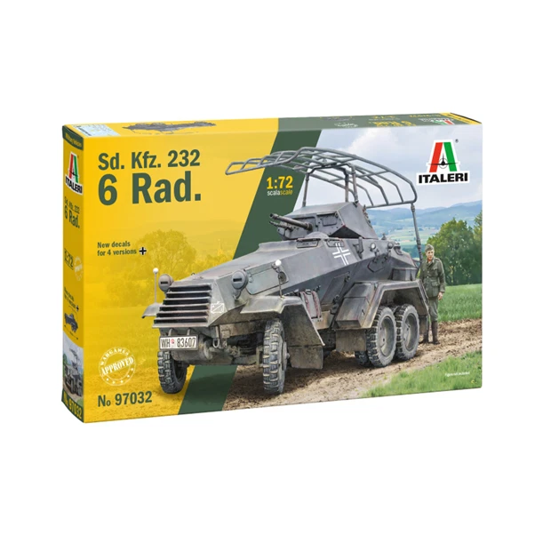 ITALERI 97032 SD.KFZ. 232. 6 Rad Armoured Car 1:72 Scale Kit £20.19 ...