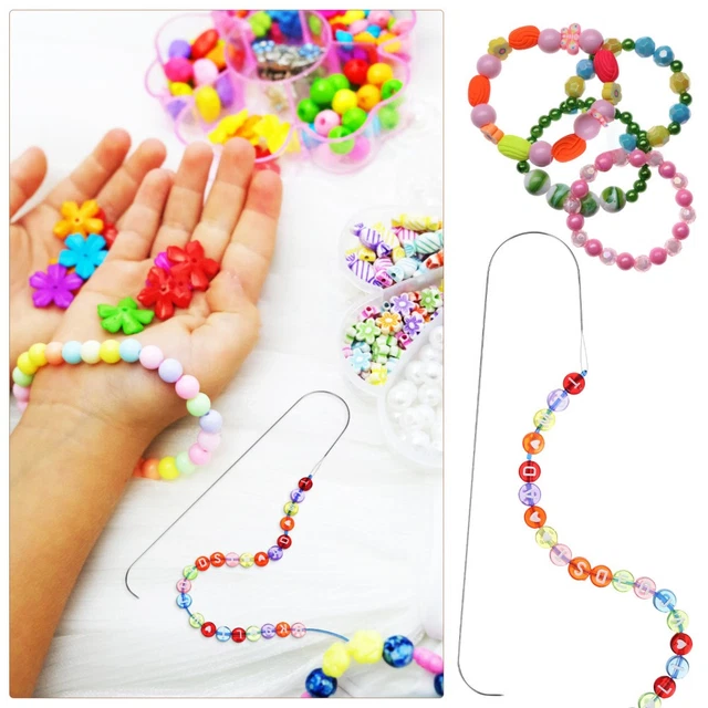 6PCS BEAD SPINNERS Needles Clip Shape Beading Needles Small Beads ...