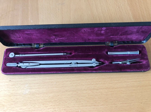 VINTAGE DRAUGHTSMAN’S SET, HAFF PS 220E Drawing Instruments Bent Leg ...