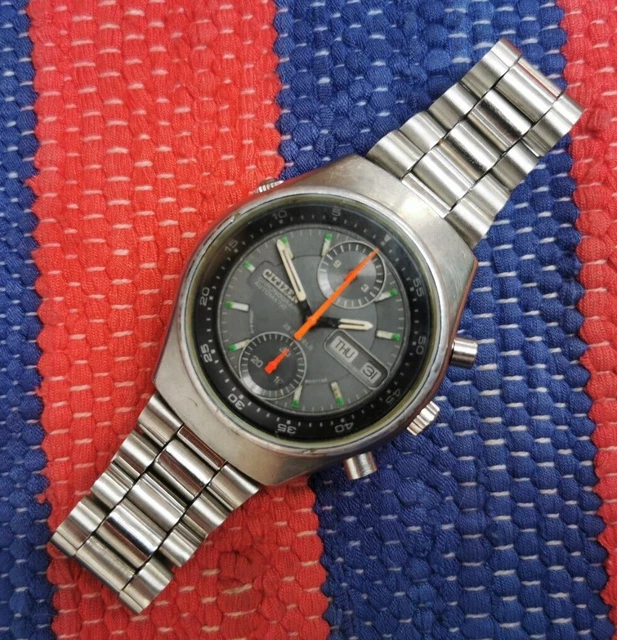 CITIZEN SPIDER FLYBACK Ref 67-9119 Cal 8110A Cronografo Raro Quadrante ...