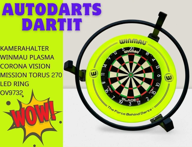 AUTODARTS DARTIT KAMERAHALTER mit LED Ring Arme Winmau oder Coronna ...