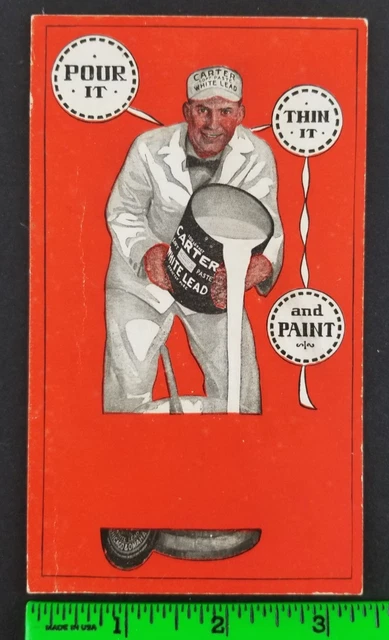 VINTAGE CARTER WHITE Lead Paint Blotter Card £27.65 - PicClick UK