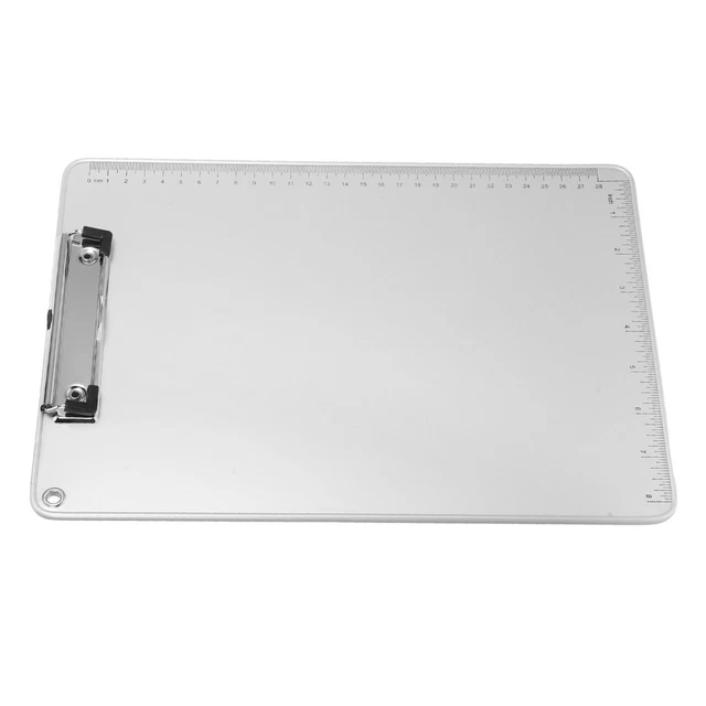 ALUMINUM ALLOY A4 Clipboards Portable Clip Board with Centimeter Scales ...