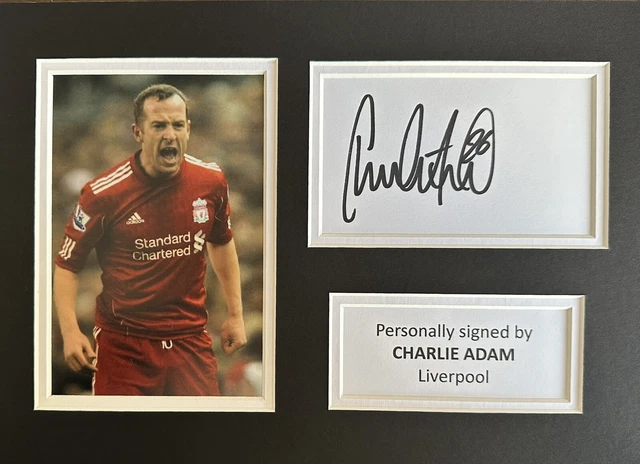CHARLIE ADAM SIGNED White Card In A4 Liverpool Mount Display £19.99 ...