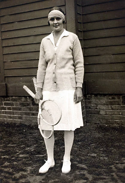 TENNIS CIRCA 1930 Miss El Heine A Runnerup In The Ladies Doubles Old ...