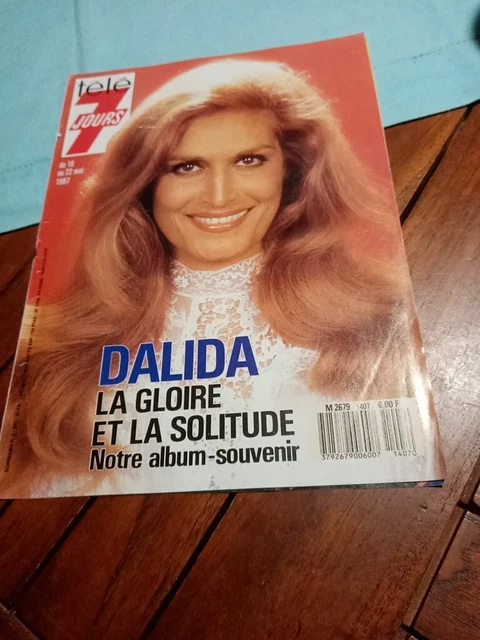TÉLÉ 7 JOURS couverture cover dalida album souvenir magazine tv television 1987 EUR 8,00 ...