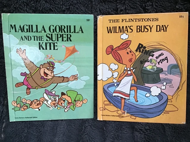 MAGILLA GORILLA & The Flinstones Vintage Deluxe Wonder Books 1976 lot ...